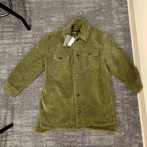 Vero Moda | Jackets & Coats | Sherpa Olive Green Shacket | Poshmark